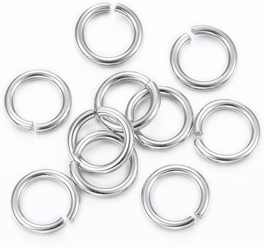 10g 304 Stainless Steel Open Jump Rings 6mm Tarnish Resistant Jump ...