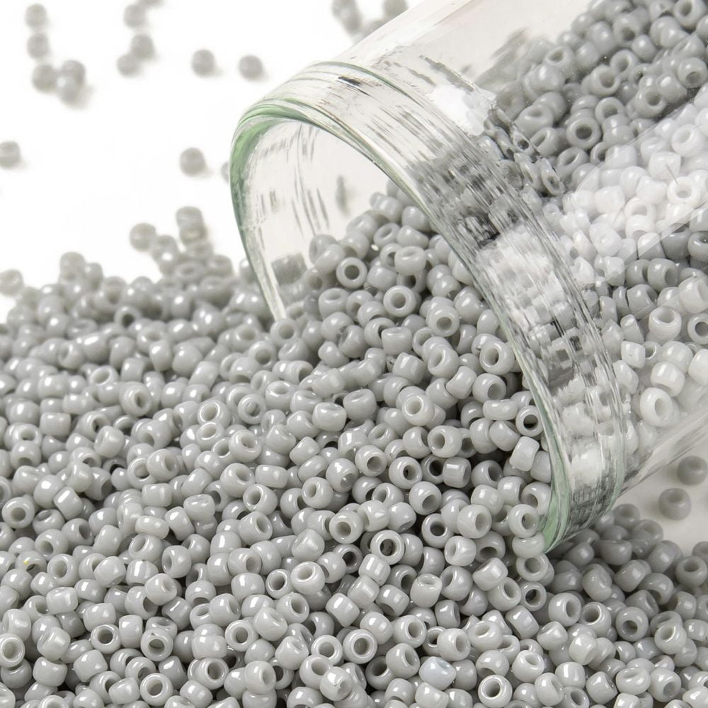 10g TOHO Round Seed Beads Japanese Seed Beads (53) Opaque Gray 15/0 1 ...