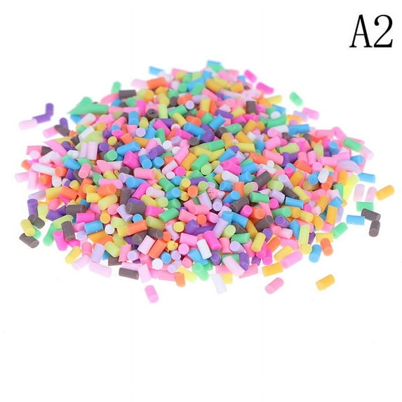 10g/pack Polymer clay fake candy sweets sprinkles diy slime phone ...