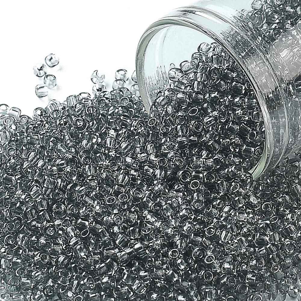 10gs TOHO Round Seed Beads Japanese Seed Beads (9) Transparent Black ...