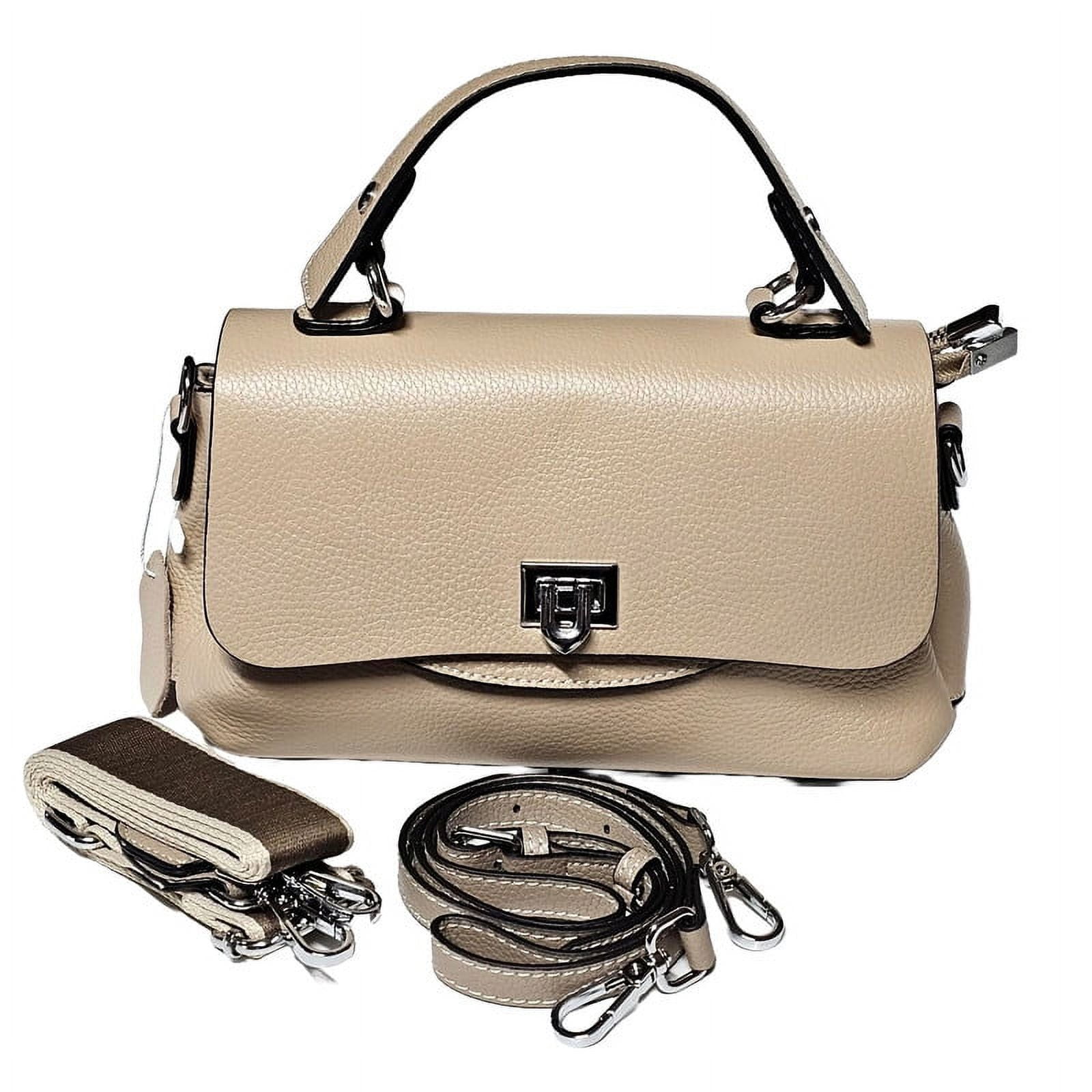 10in Genuine Leather Crossbody Handbag for Women. Satchel Shoulder bag ...