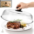 10in Glass Microwave Splatter Cover Microwave Safe Glass Lid Cover with ...