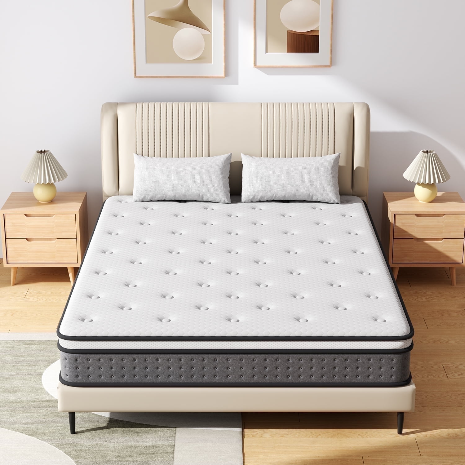 Queen Mattress, Gusoul 10 inch Hybrid Mattress in a Box, Memory Foam ...