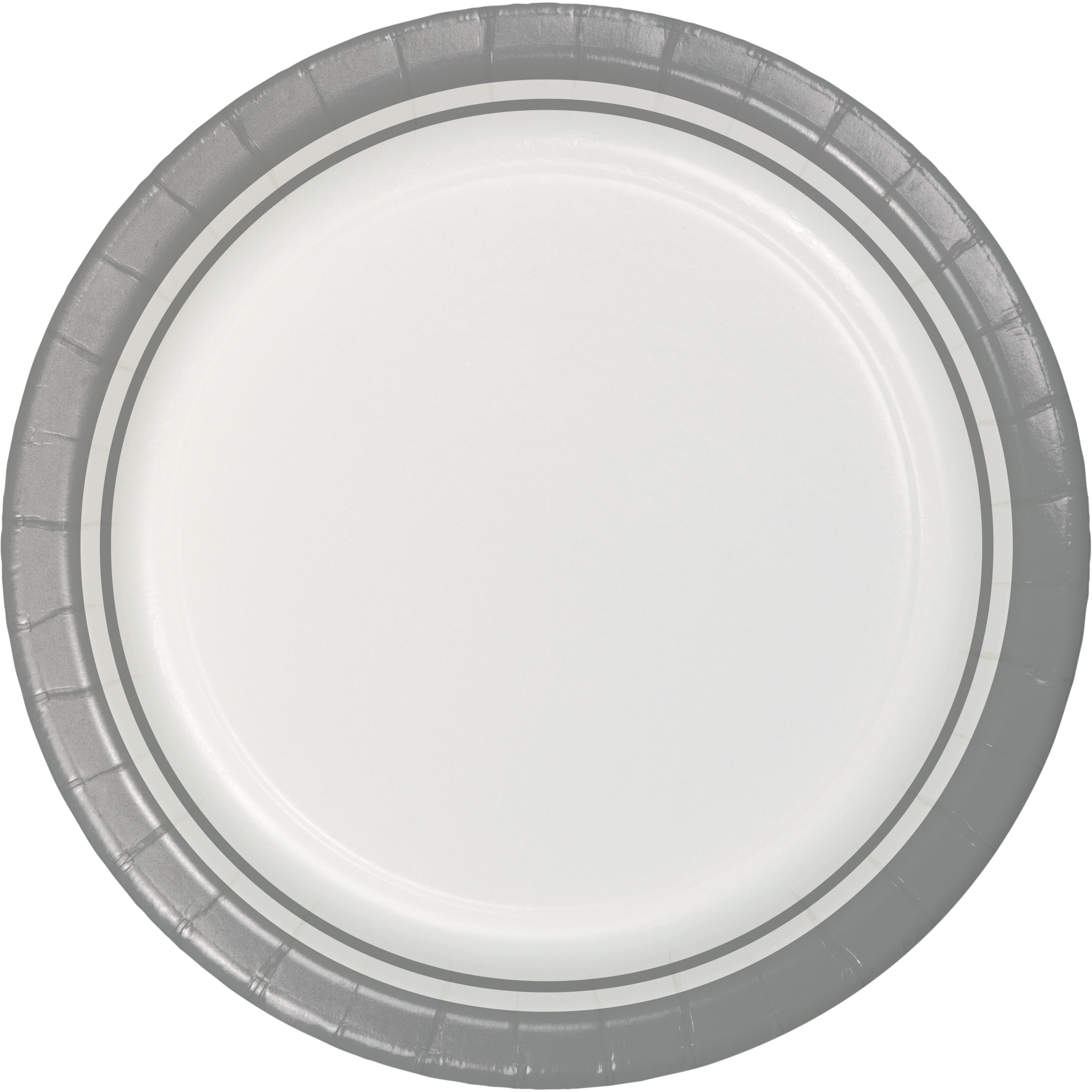 10in Silver Rimmed Banquet Plate, 20 count - Walmart.com