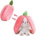 (10in Strawberry)Bunny Pillow Decoration, Reversible Bunny Stuffed ...