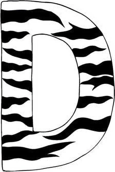 10in. Zebra Animal Print Letter Decals Stickers from A to Z - Walmart.com