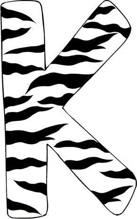 10in. Zebra Animal Print Letter Decals Stickers from A to Z - Walmart.com