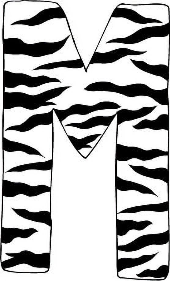 10in. Zebra Animal Print Letter Decals Stickers from A to Z - Walmart.com