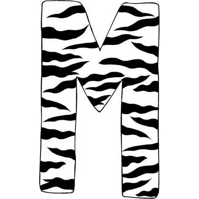 10in. Zebra Animal Print Letter Decals Stickers from A to Z - Walmart.com