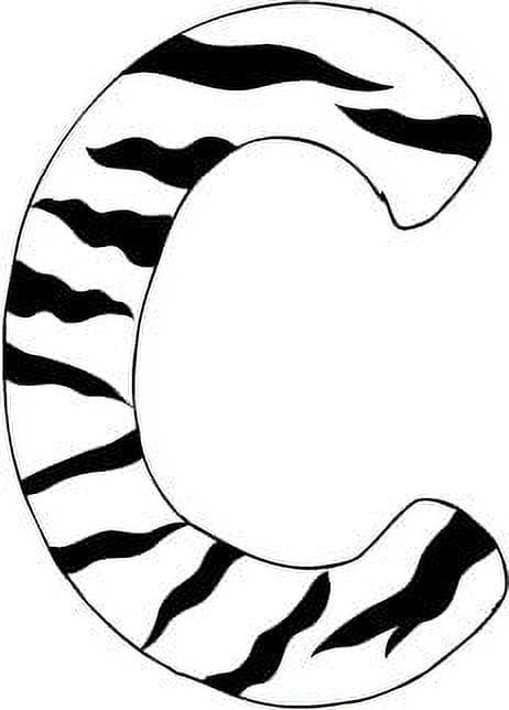 10in. Zebra Animal Print Letter Decals Stickers from A to Z - Walmart.com