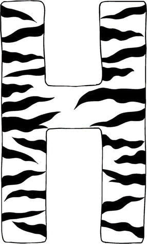 10in. Zebra Animal Print Letter Decals Stickers from A to Z - Walmart.com