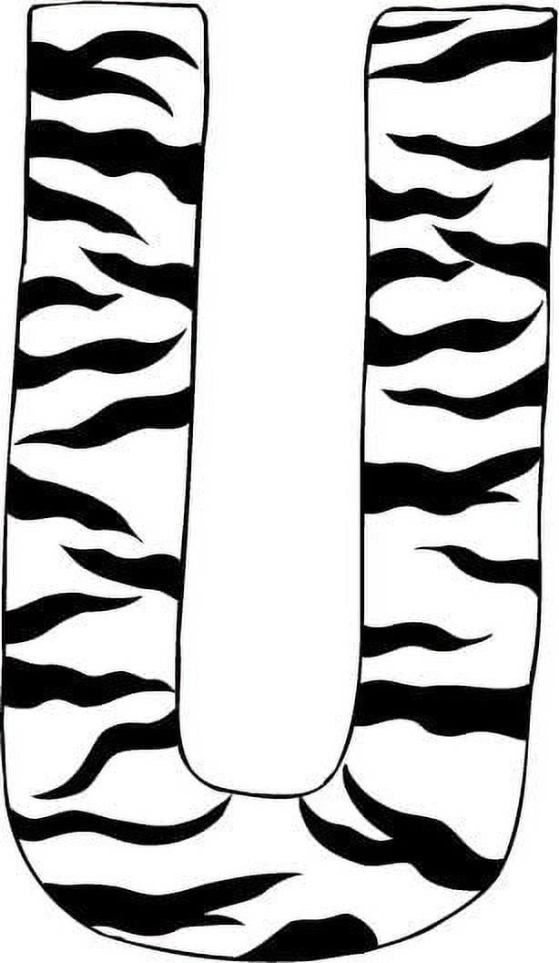 10in. Zebra Animal Print Letter Decals Stickers from A to Z - Walmart.com