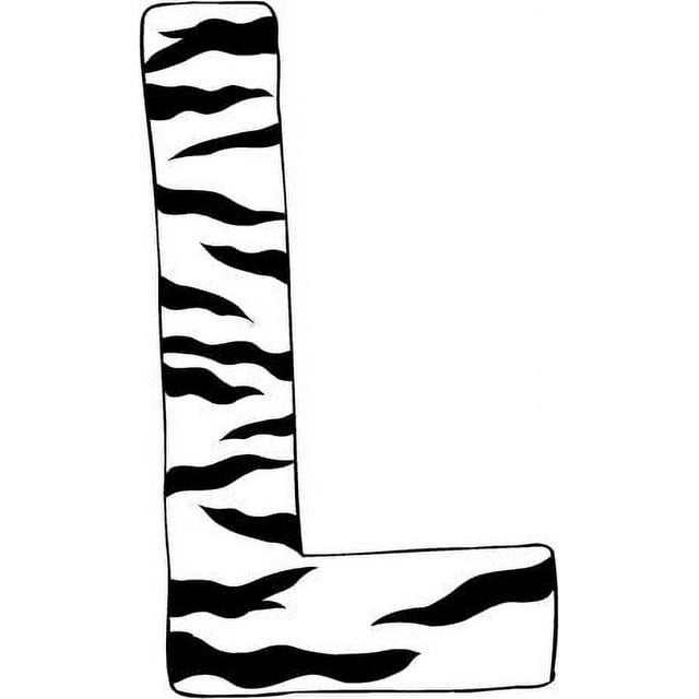 10in. Zebra Animal Print Letter Decals Stickers from A to Z - Walmart.com