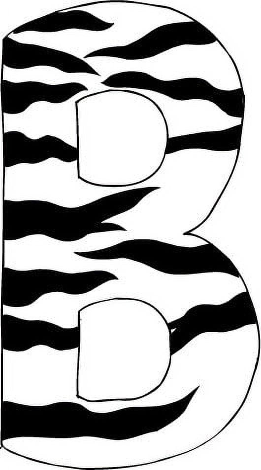 10in. Zebra Animal Print Letter Decals Stickers from A to Z - Walmart.com