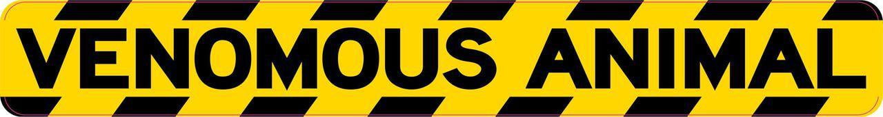 10in x 1.25in Venomous Animal Sticker Vinyl Caution Safety Zoo Sign ...