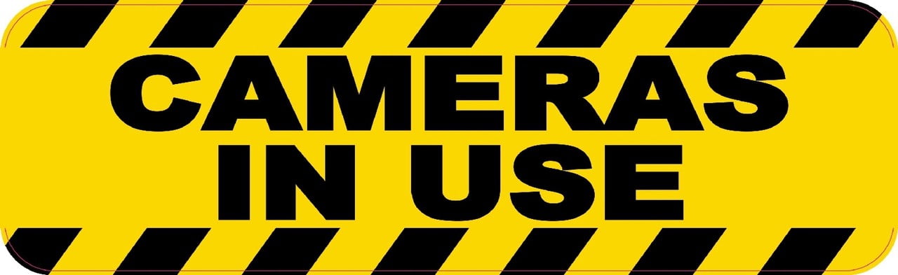 10in x 3in Cameras in Use Sticker - Walmart.com