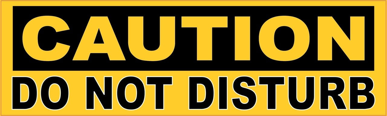 10in x 3in Caution Do Not Disturb Sticker - Walmart.com