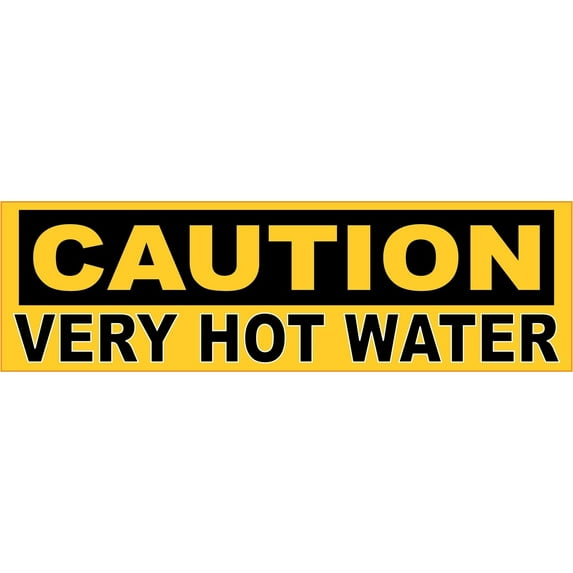 10in x 3in Caution Very Hot Water Sticker - Walmart.com