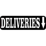 10in x 3in Deliveries Down Here Sticker Vinyl Business Delivery ...
