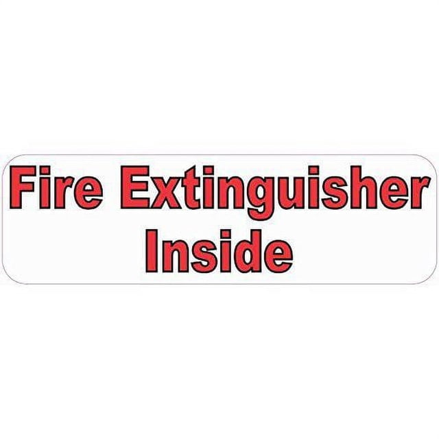 10in x 3in Fire Extinguisher Inside Sticker - Walmart Business Supplies