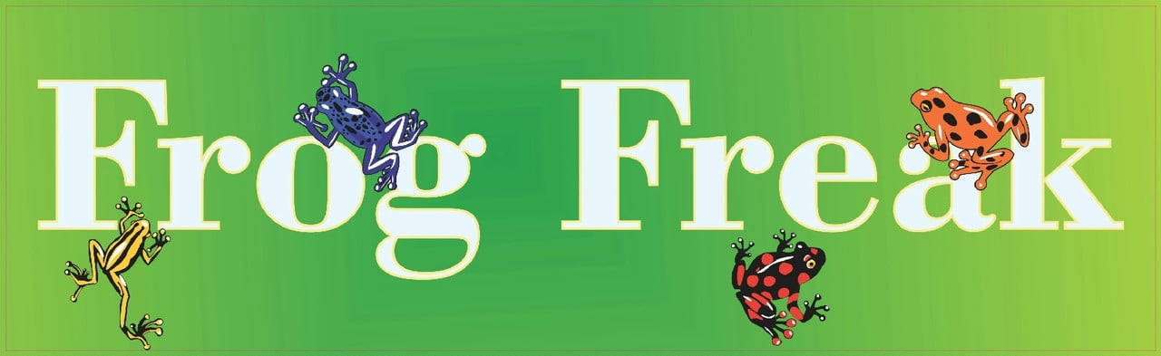10in x 3in Frog Freak vinyl bumper stickers car window decals decal ...