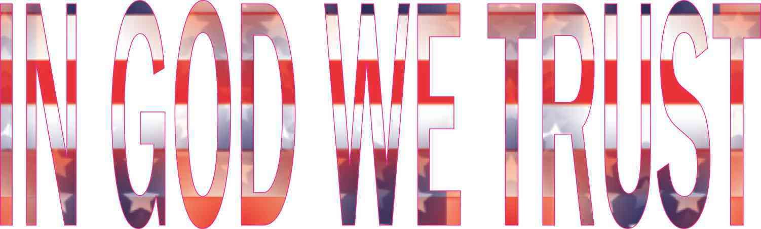10in x 3in God We Trust Car Bumper Sticker American Flag Truck Window ...