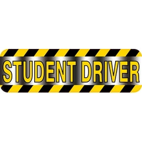 Student Driver Car Decals in Beginner Drivers Car Decals - Walmart.com
