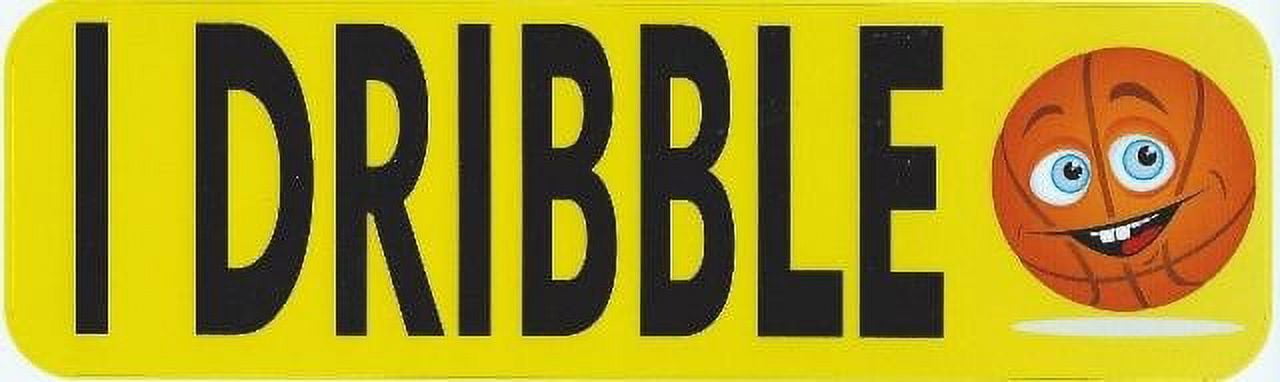 10in x 3in I Dribble Basketball Bumper Sticker Window Decal Stickers ...