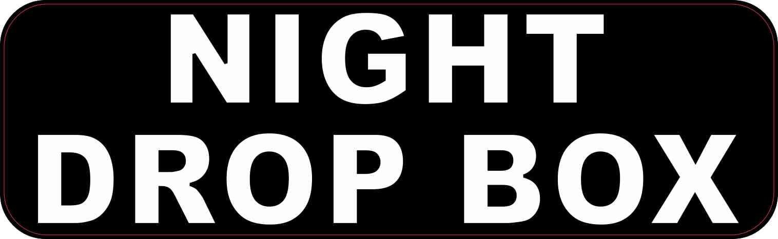 10in x 3in Night Drop Box Sticker - Walmart.com