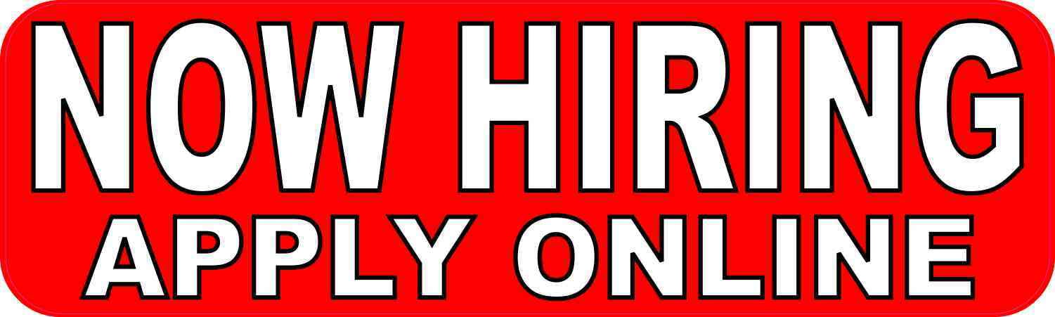 10in x 3in Now Hiring Apply Online Magnet - Walmart.com