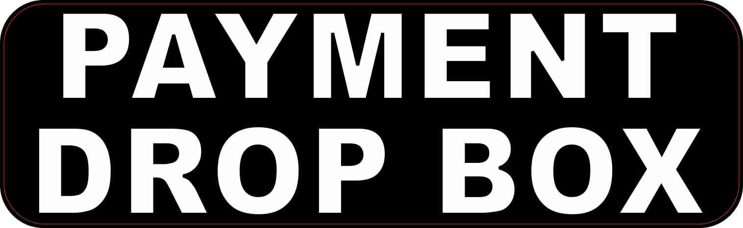 10in x 3in Payment Drop Box Sticker - Walmart.com
