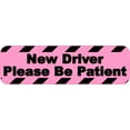 10in x 3in Pink New Driver Please Be Patient Car Driving Decal ...