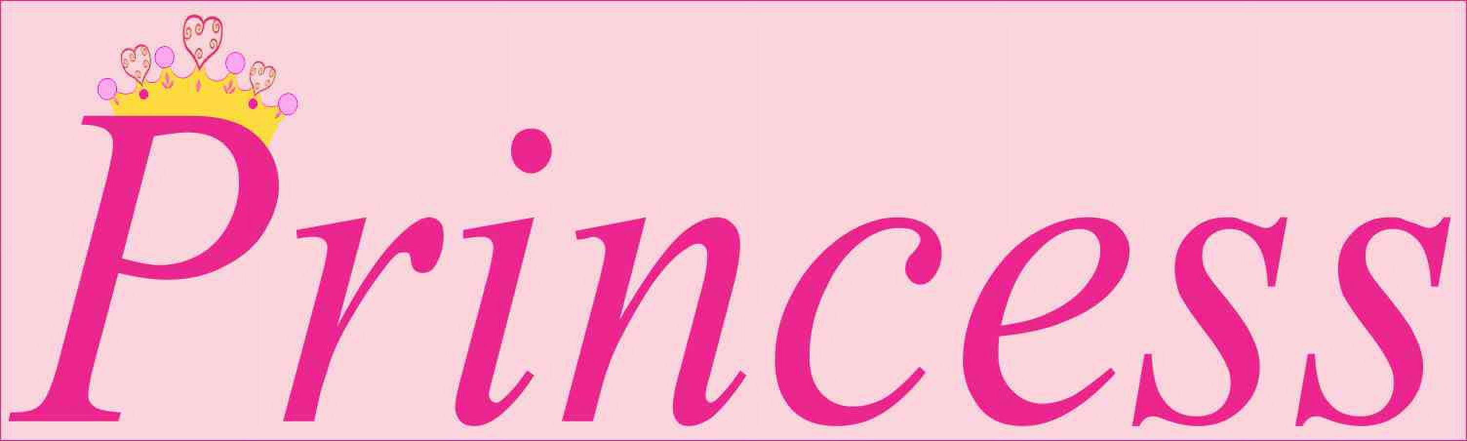 10in x 3in Pink Princess Bumper Sticker Vinyl Car Decal Window Stickers ...