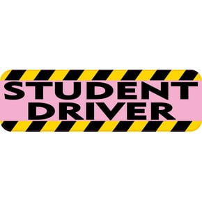 Student Driver Car Decals in Beginner Drivers Car Decals - Walmart.com