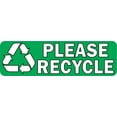 10in x 3in Please Recycle Magnet Magnetic Vinyl Recycling Signs ...