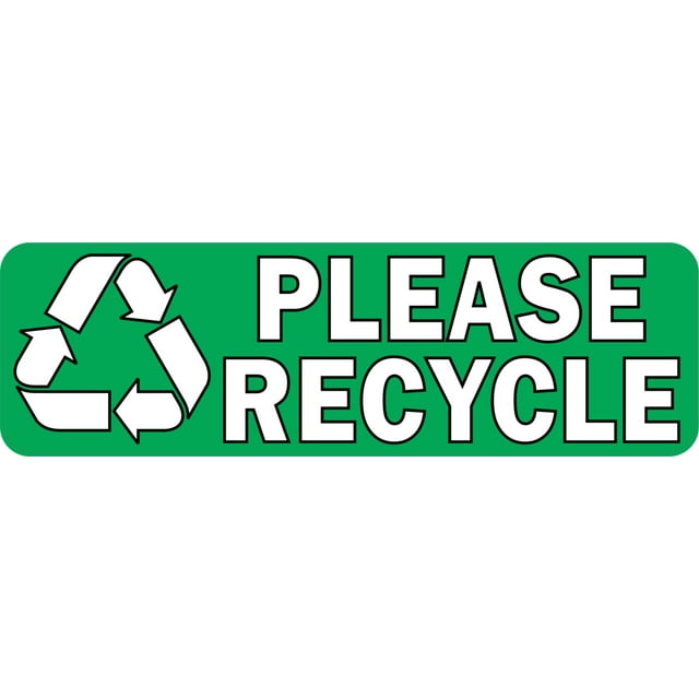10in x 3in Please Recycle Magnet Magnetic Vinyl Recycling Signs ...