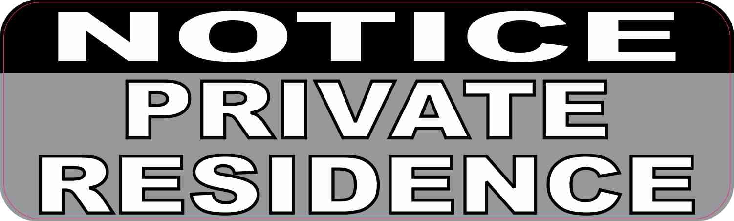 10in x 3in Private Residence Magnet Magnetic Signs House Sign Door ...