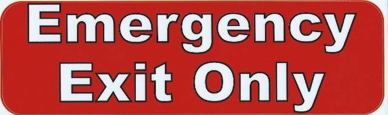 10in x 3in Red Emergency Exit Only Sticker Vinyl Business Sign Decals ...