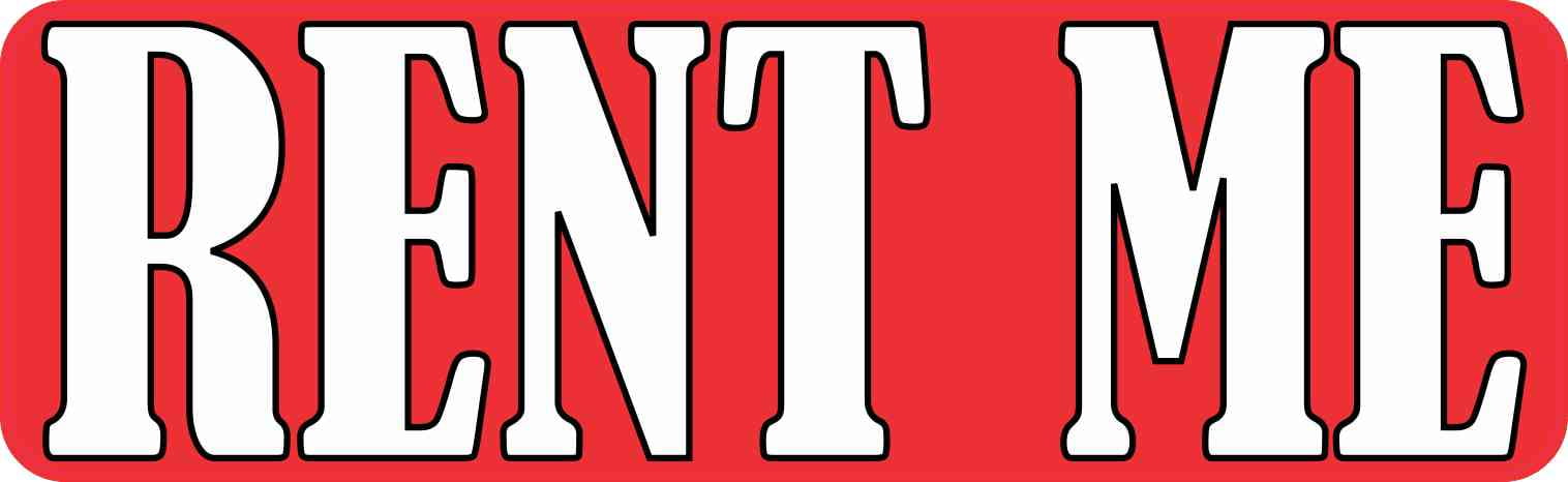10in x 3in Rent Me Sticker - Walmart.com