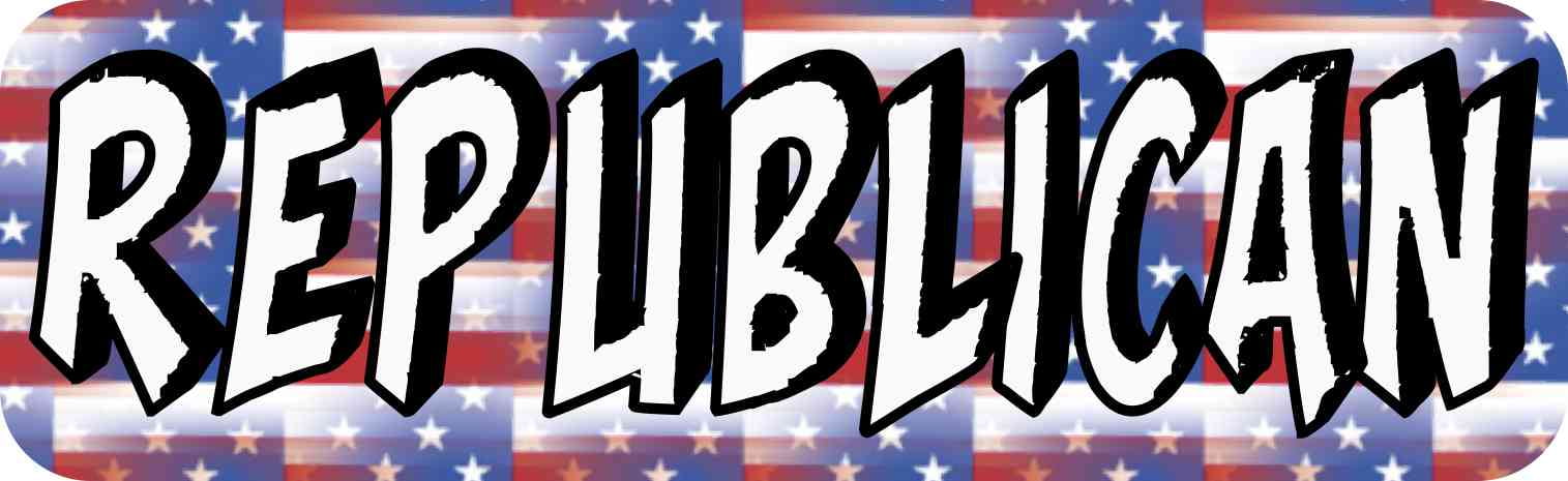 10in x 3in Republican Bumper Sticker Vinyl Truck Window Car Decal ...