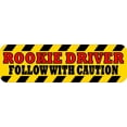 10in x 3in Rookie Driver Bumper Sticker Vinyl Vehicle Window Caution ...
