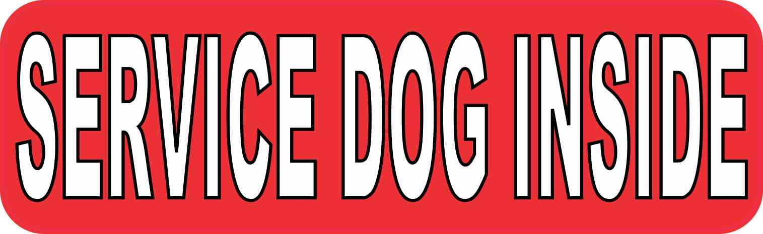 10in x 3in Service Dog Inside Sticker - Walmart.com