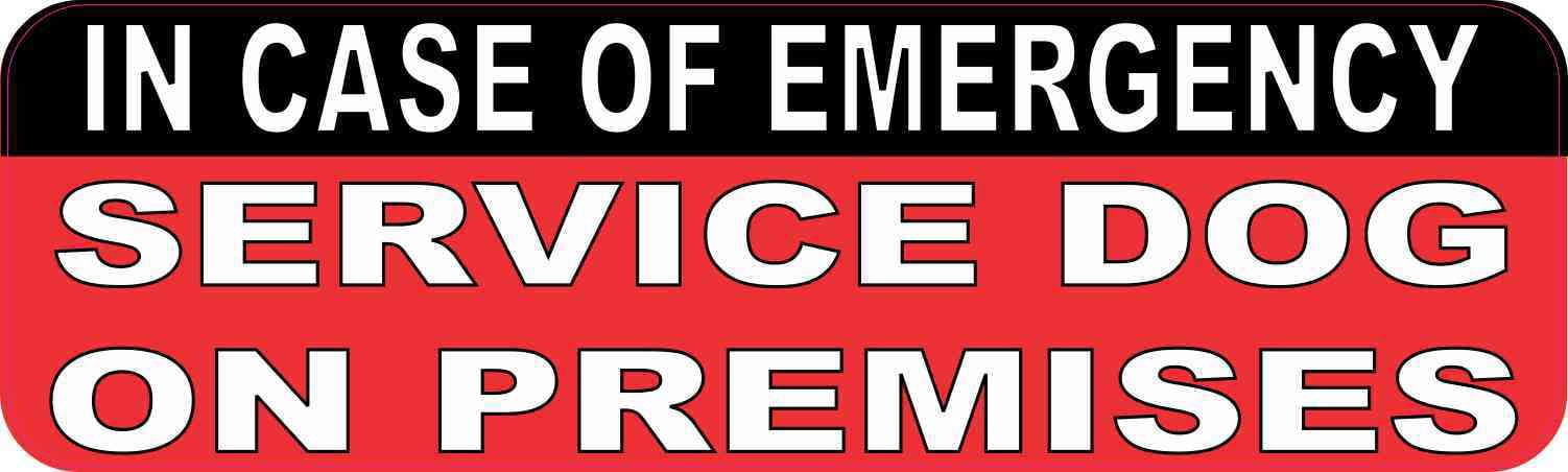 10in x 3in Service Dog On Premises Magnet Vinyl Magnetic Sign Magnets ...