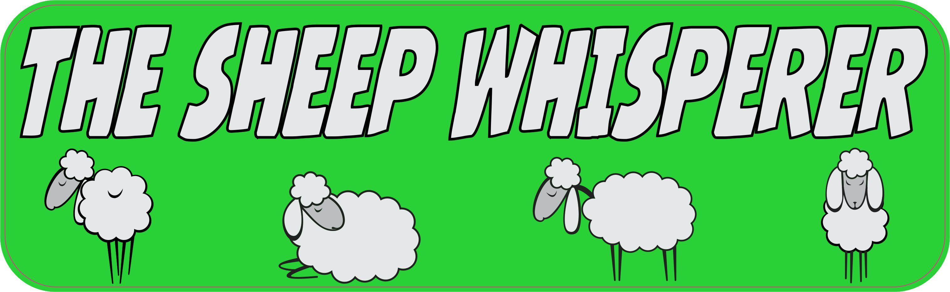 10in x 3in Sheep Whisperer Vinyl Bumper Sticker Ewe Decal Window Lamb ...