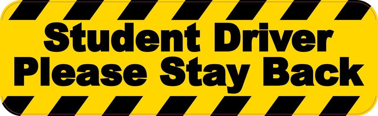 10in x 3in Student Driver Please Stay Back Magnet - Walmart.com