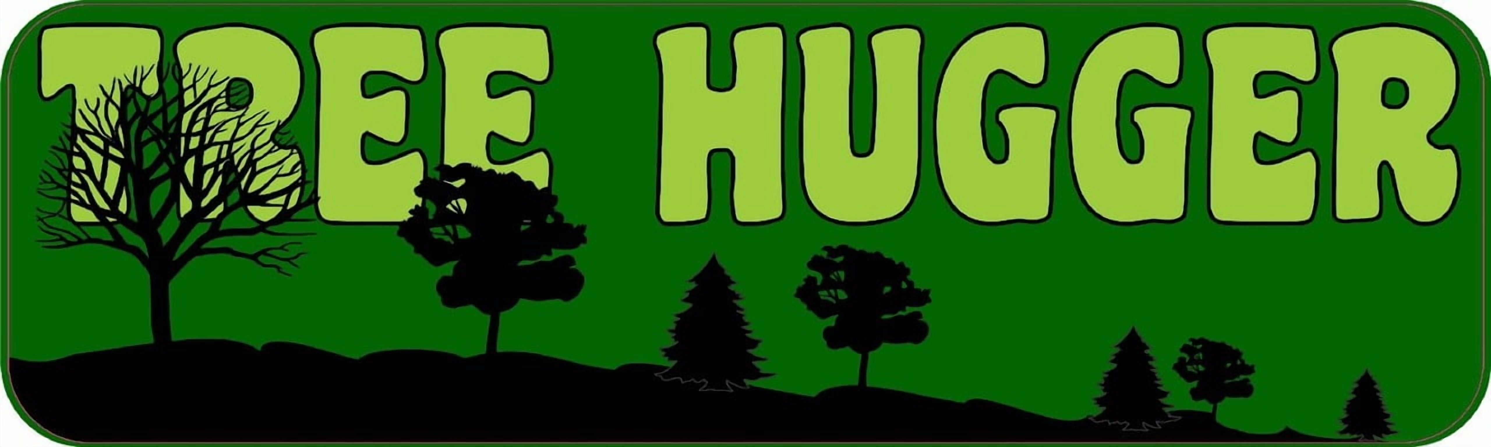 10in x 3in Tree Hugger Vinyl Bumper Sticker Vinyl Car Decal Window ...