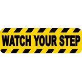10in x3in Watch Your Step Sticker Vinyl Business Sign Decal Door ...
