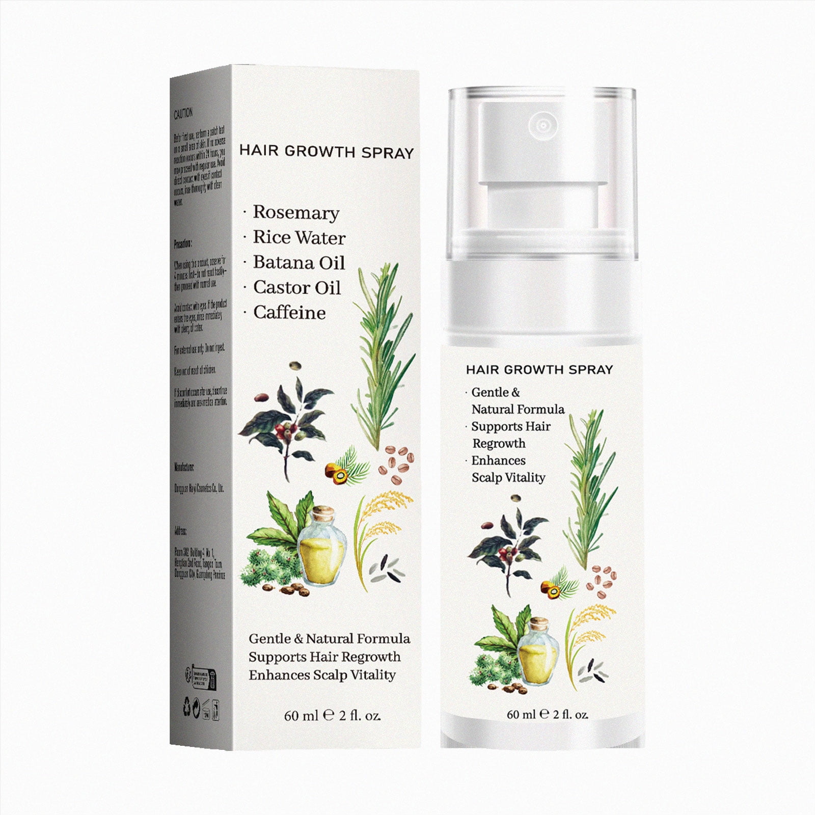 10in1 Hair Growth Spray with Castor Oil, Batana Oil, Rosemary Oil ...