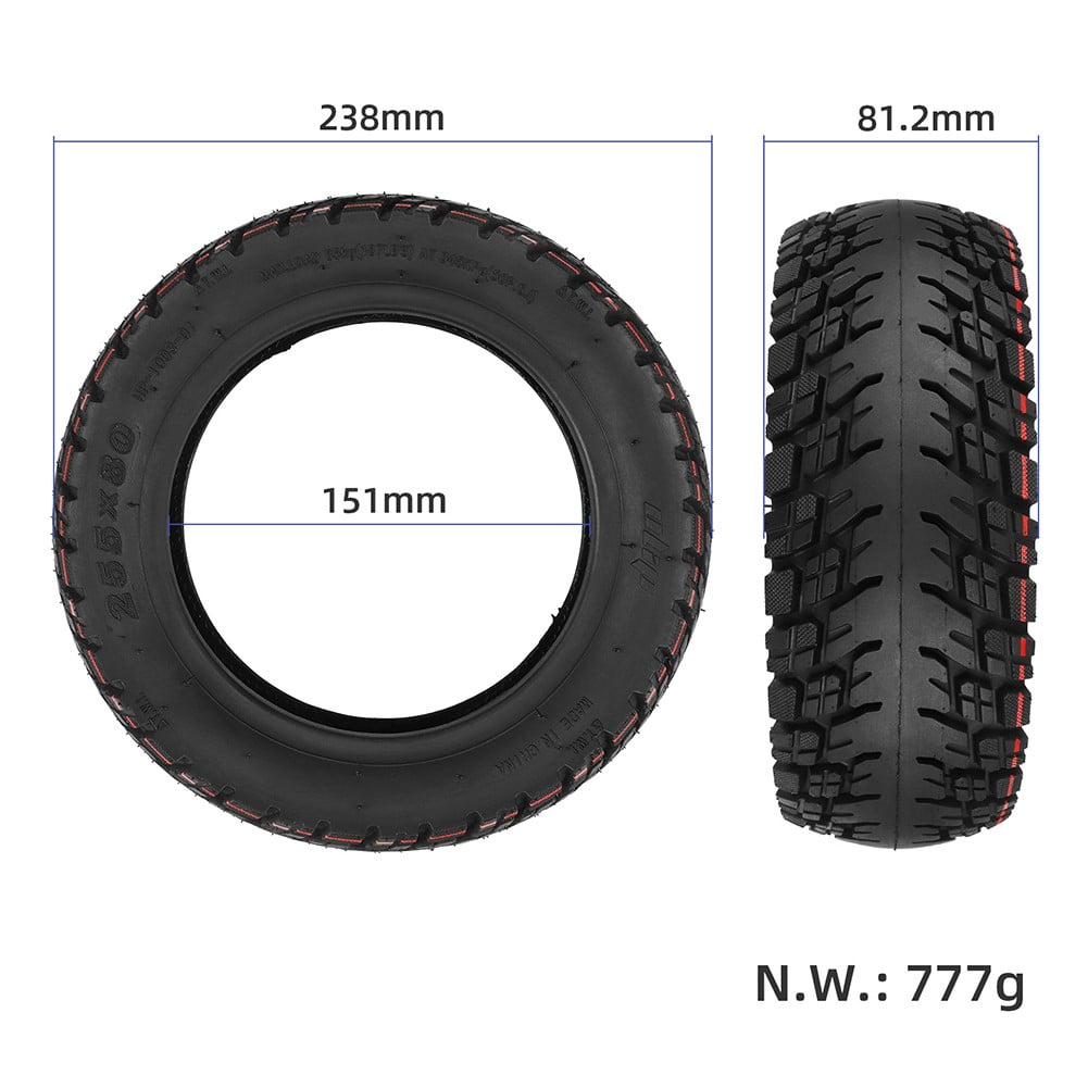 10inch 255*80 Off-Road Tubeless Tires For Kaabo Mantis W Arrior ...