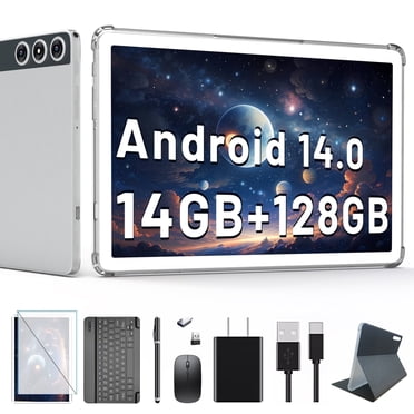 10.1in Android 14 Tablet 14gb RAM 128gb ROM, Octa-Core 4G Cellular ...